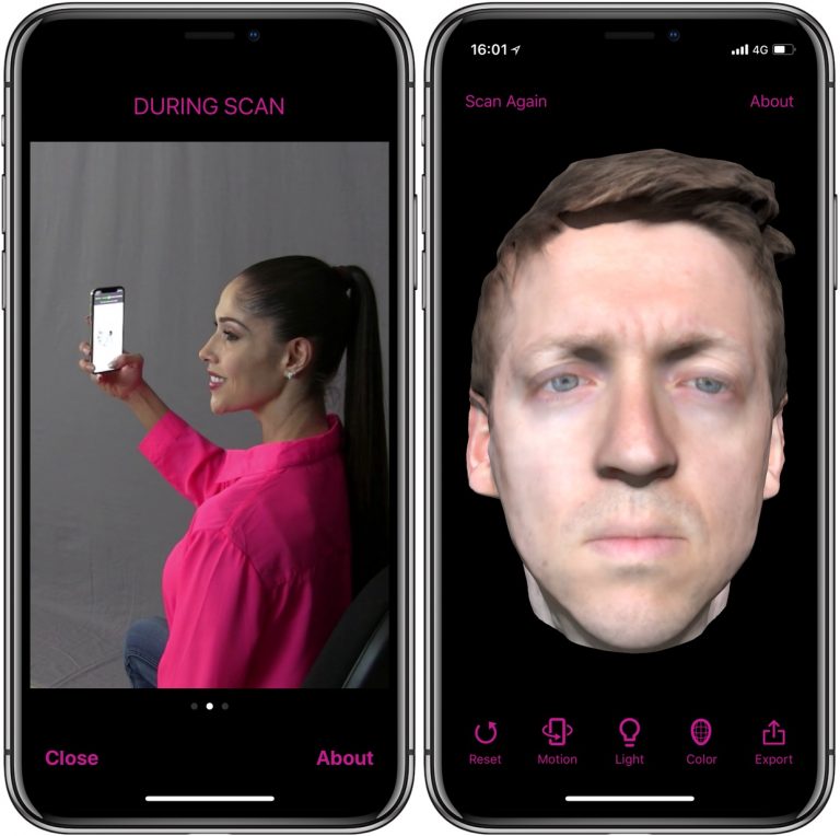 La modélisation 3D de son visage à portée d'iPhone X avec l'app ...